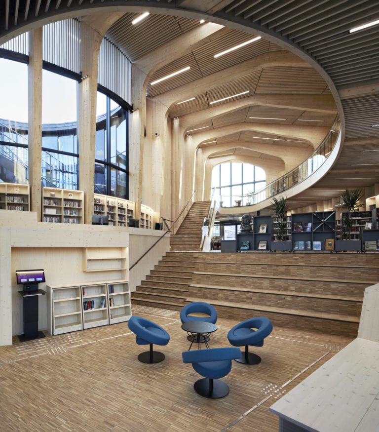 A 'living room' for a village: Helen & Hard's timber library in western ...