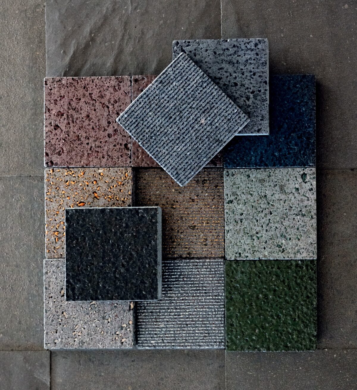 Matteo Thun & Partners turn lava stone and glass into wall covering for ...